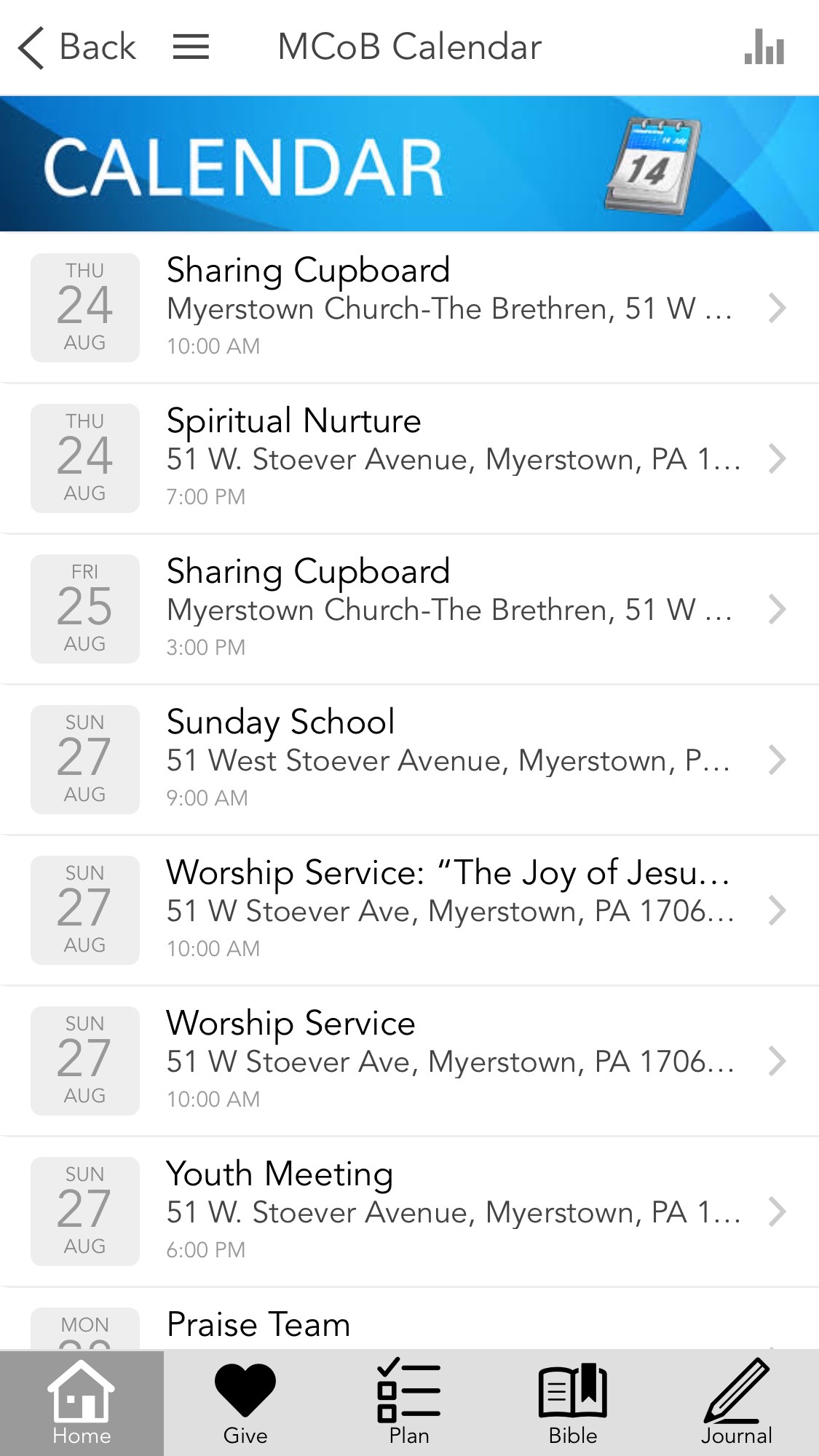 Introducing Our Church App | Myerstown Church of the Brethren